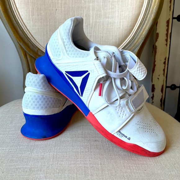 Reebok | Shoes | Reebok Legacy Mens Lifters Whitecobaltrosette Size 85 ...